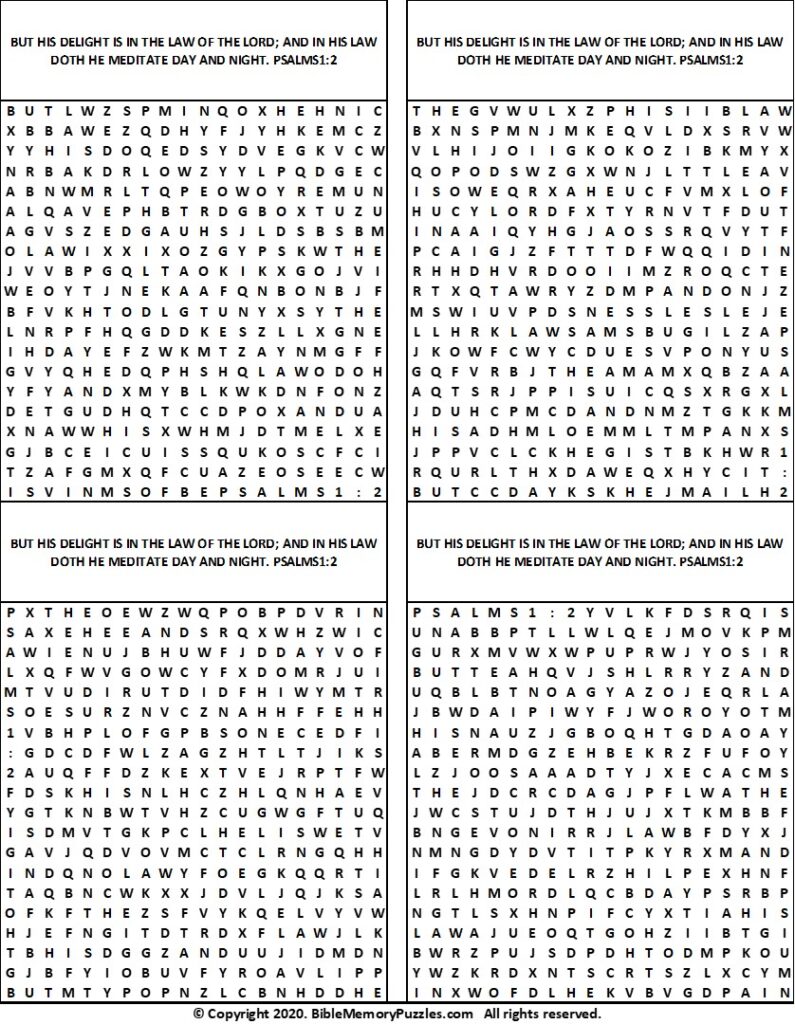 WS-19-Psal-001-002-0-KJV – Bible Memory Puzzles