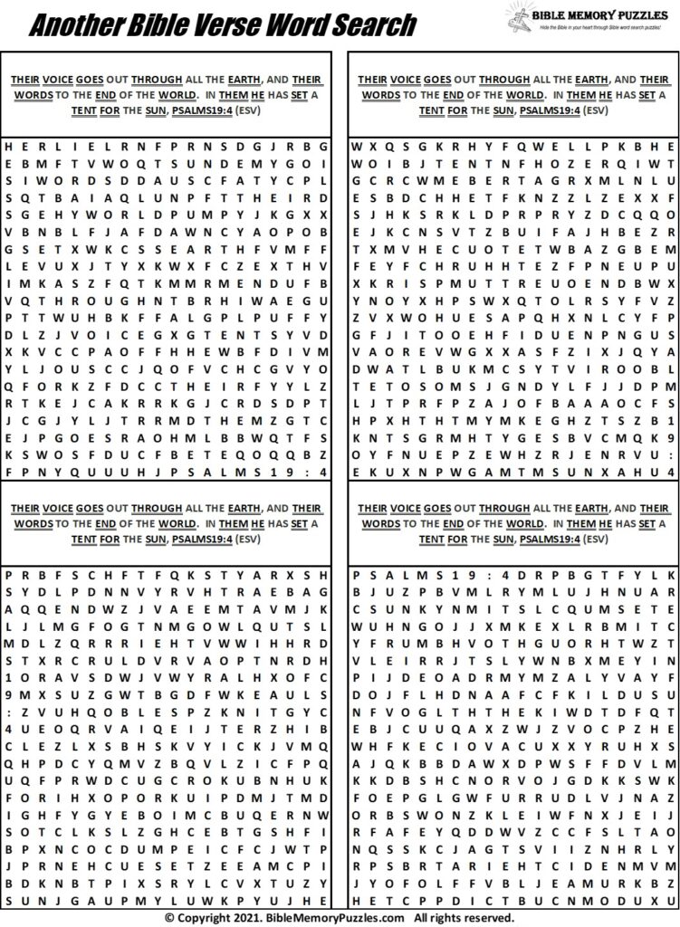 ESV-WS-19-Psal-019-004-0 – Bible Memory Puzzles